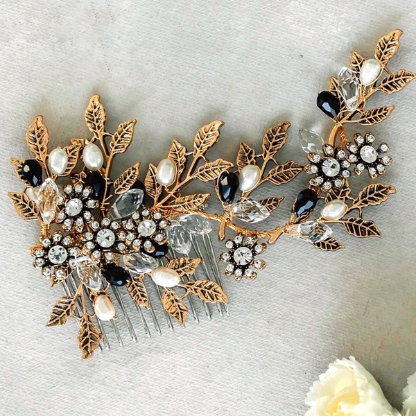 Gold Hair Comb - Etsy