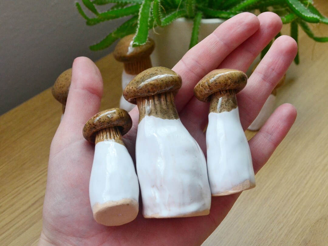 King Oyster Mushroom Ornament Ceramic Mushrooms Figurine Oyster ...