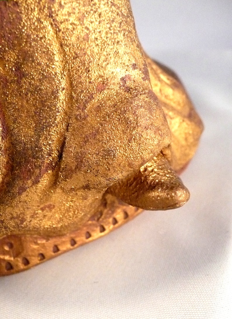 KING MIDAS That Midas Touch OOAK Ceramic Sculpture, Gold Leaf, Greek ...