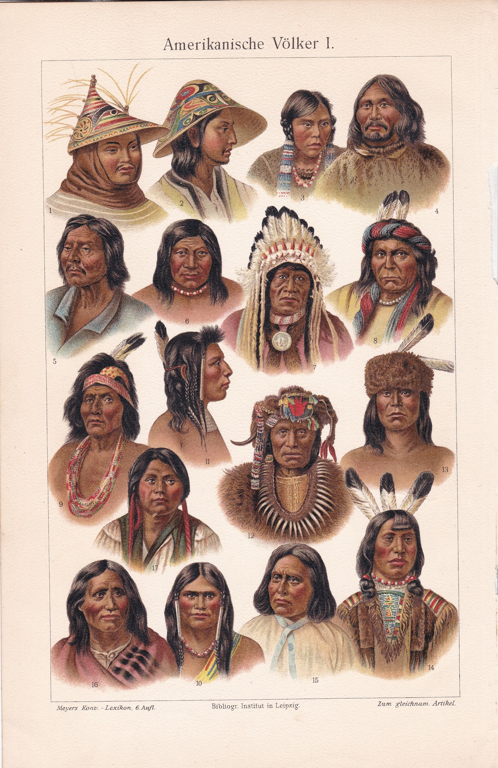 1890 AMERICA PEOPLE 15 Different Types Lithograph Print More Than 120 ...