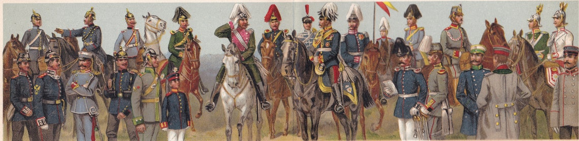 1895 History of MILITARY UNIFORMS of German Imperial ARMY 1800's ...