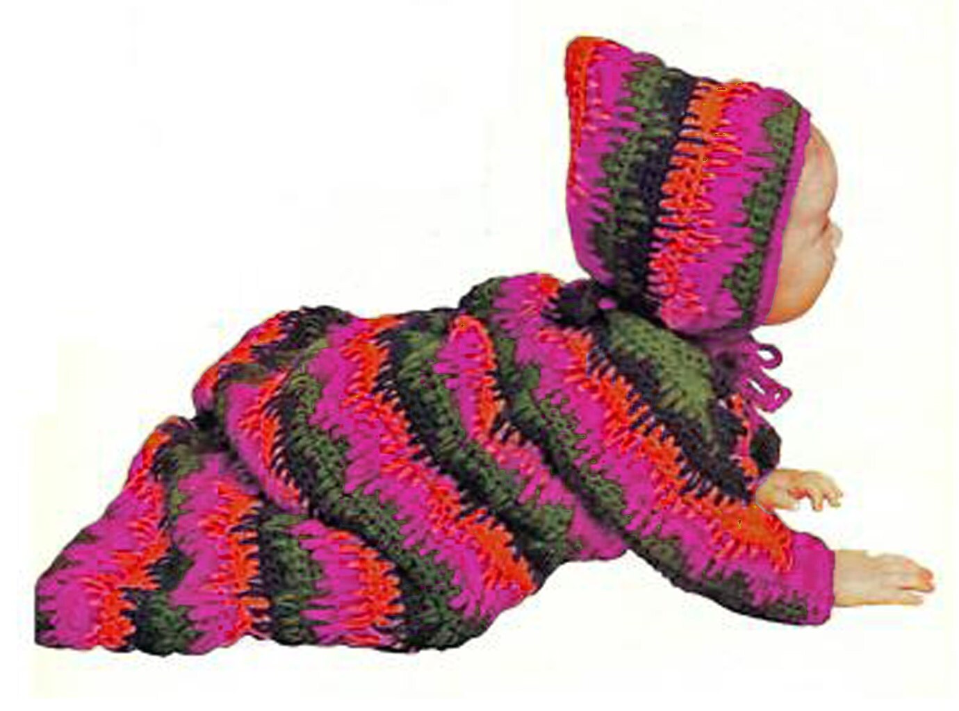 Vintage Baby Bunting Crochet Pattern Instructions - Etsy