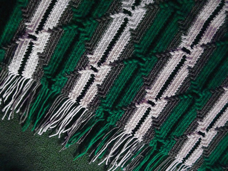 Multi Colored Mexican Style Afghan Blanket Crochet Pattern Instructions ...