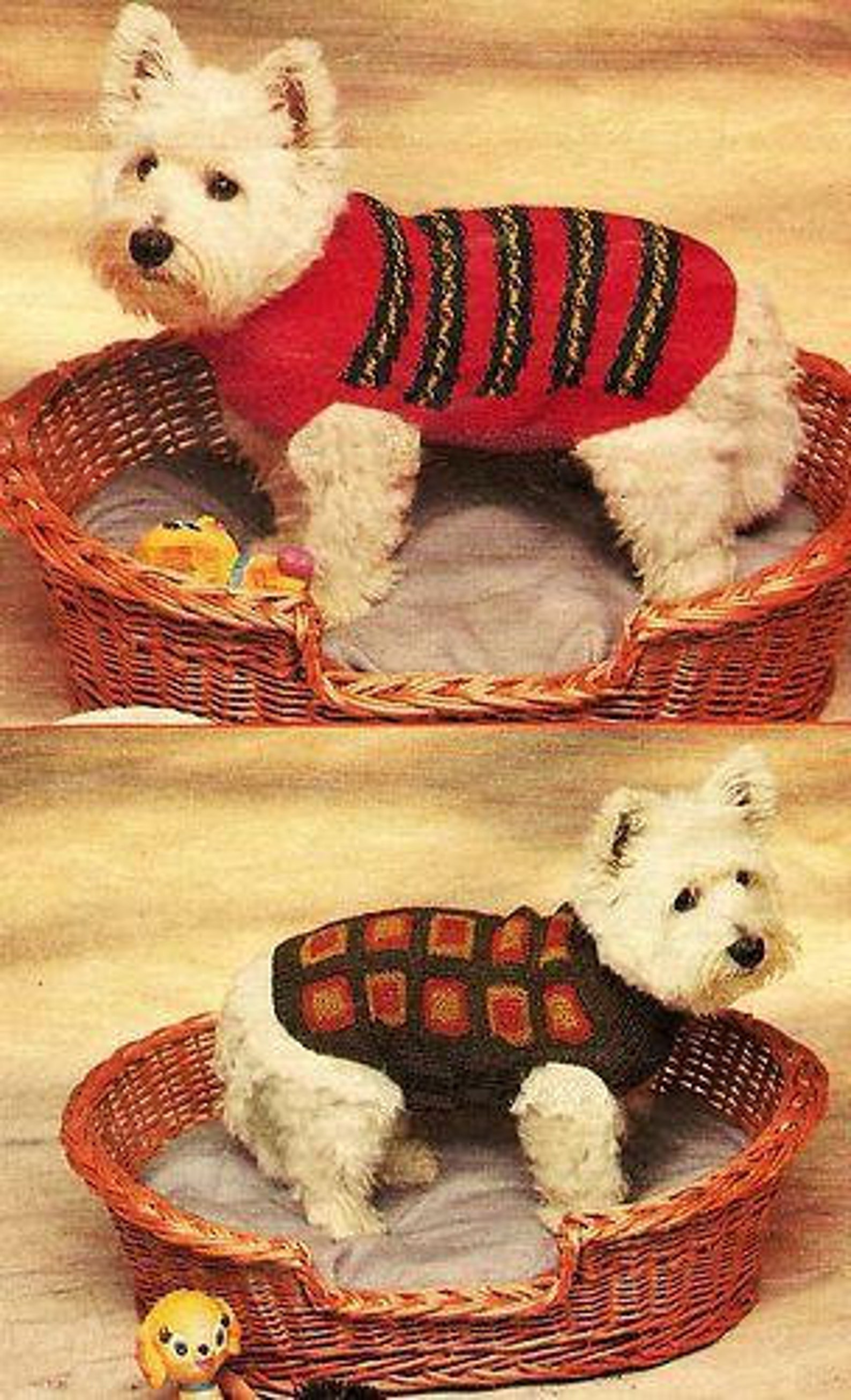 PDF Westie Terrier Sweater Knitting & Crochet Pattern C21 - Etsy