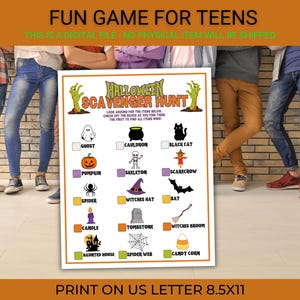Halloween Scavenger Hunt Game Printable Fun Halloween Kid Game Teens ...