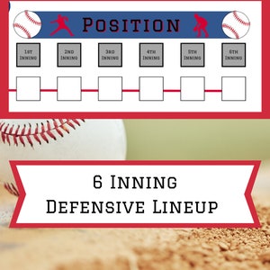 Printable Baseball Lineup Card Baseball Position Board Baseball Coach ...