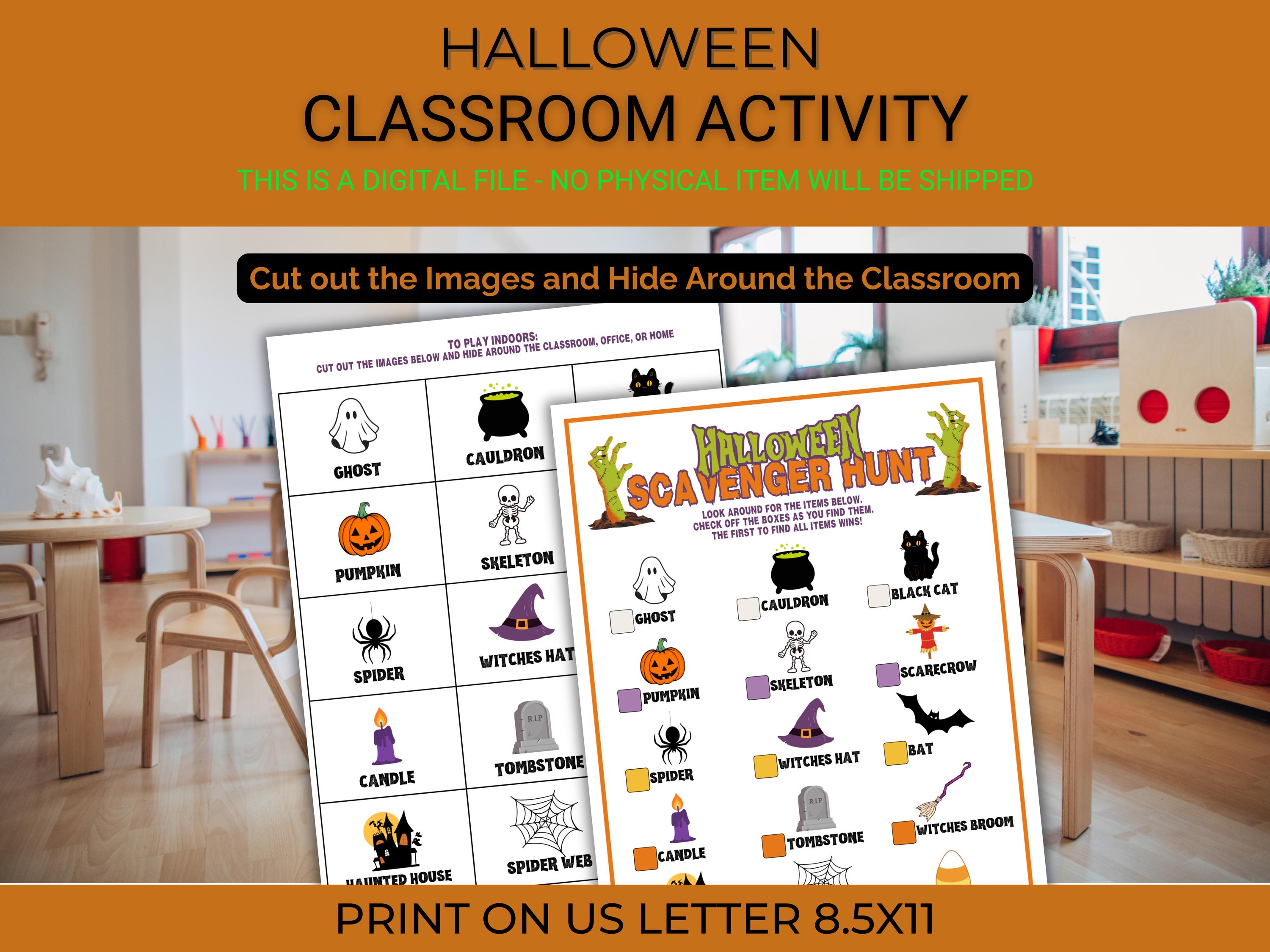 Halloween Scavenger Hunt Game Printable Fun Halloween Kid Game Teens ...