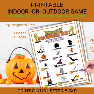 Halloween Scavenger Hunt Game Printable Fun Halloween Kid Game Teens ...