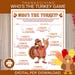 Thanksgiving Game Printable Who's the Turkey Fun Thanksgiving Party ...
