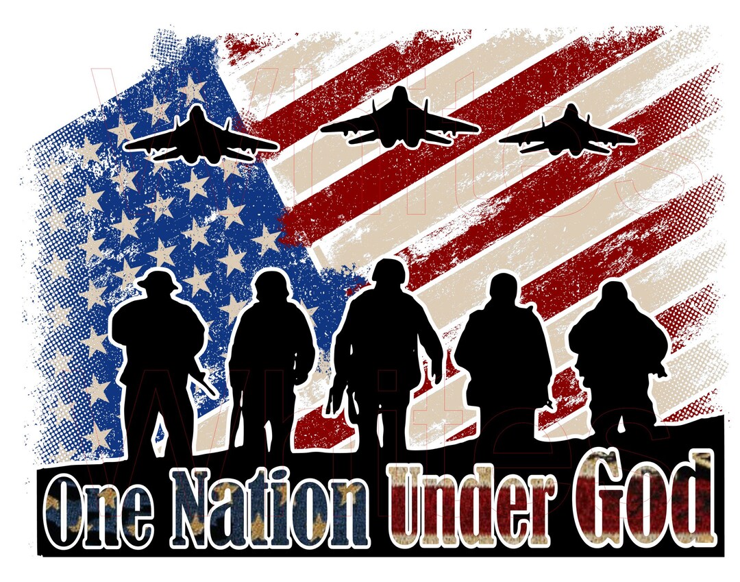 One Nation Under God Png File - Etsy