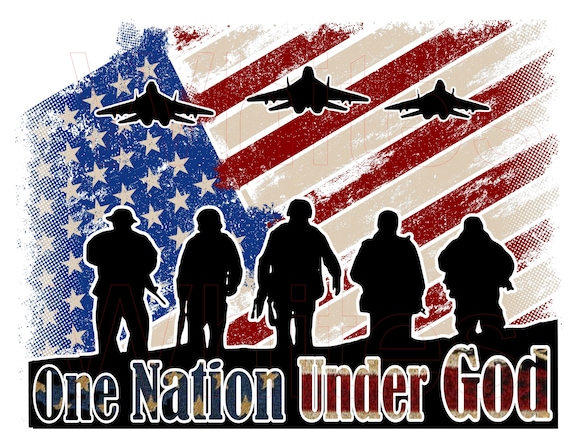 One Nation Under God Png File - Etsy