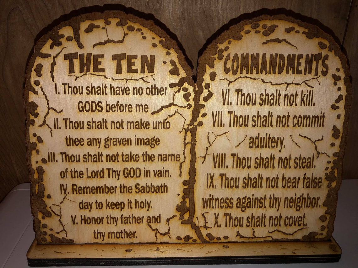 Flash Sale Ten Commandments Svg Laser Engrave File - Etsy