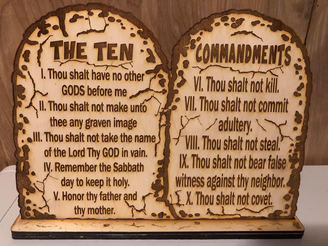 Flash Sale Ten Commandments Svg Laser Engrave File - Etsy
