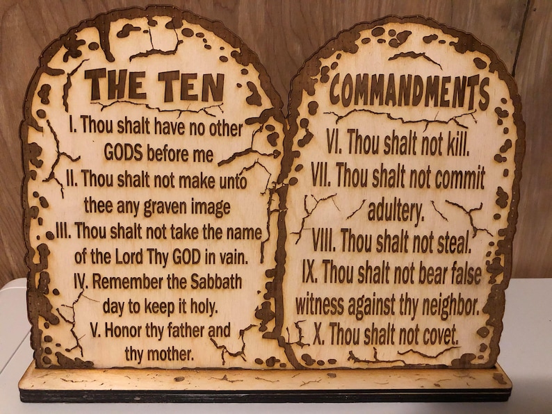 Flash Sale Ten Commandments Svg Laser Engrave File - Etsy
