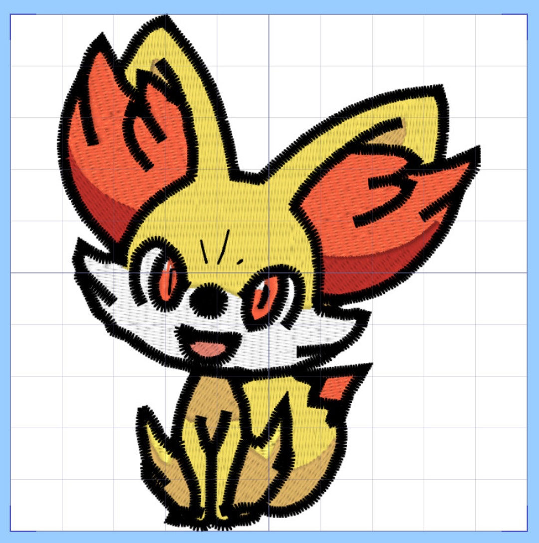 Fennekin Fox Pokemon Embroidery Design - Etsy