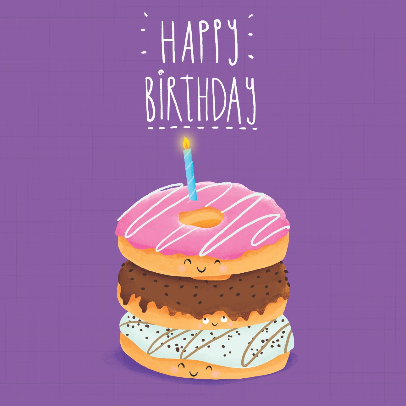 Donut Birthday Card Fun Greeting Card for Everyone - Etsy