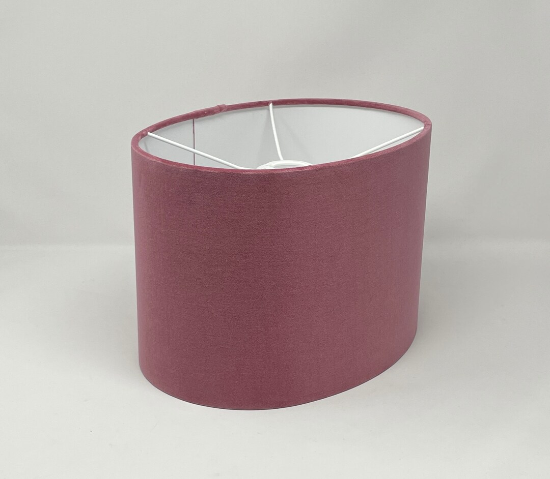 Dusky Pink Velvet Oval Lampshade - Etsy UK