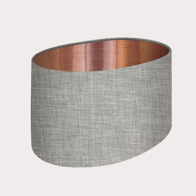 Oval Rounded Lampshade Light Shade Light Grey Woven Crosshatch - Etsy