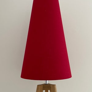Dark Red Textured 100% Linen Extra Tall Tapered Cone Lampshade - Etsy UK