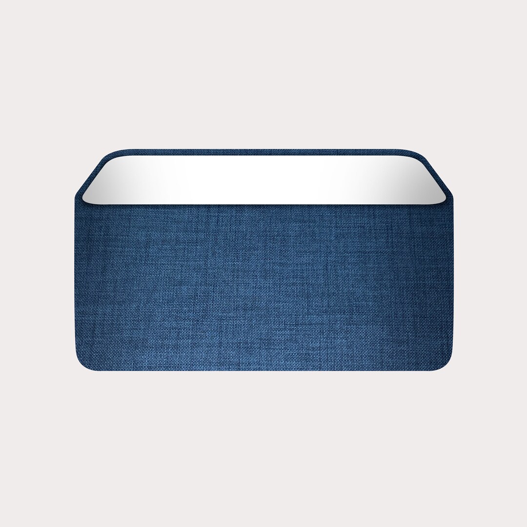 Navy Blue Textured Woven Crosshatch Rounded Rectangle Lampshade - Etsy