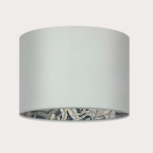 Hot Pink Velvet Chambray Botanical Leaves Drum Lampshade - Etsy UK