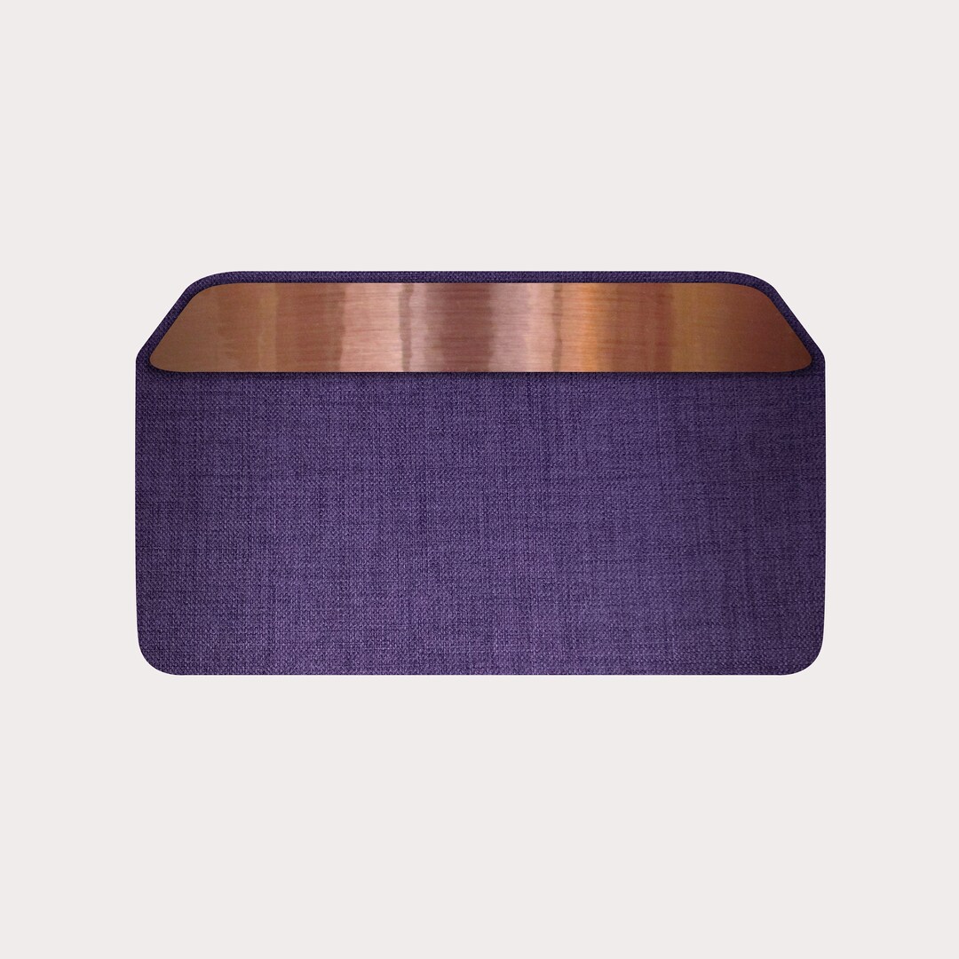 Purple Textured Woven Crosshatch Brushed Copper Rounded - Etsy