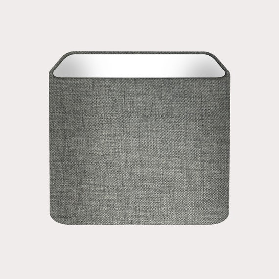 Charcoal Grey Textured Woven Crosshatch Rounded Square | Etsy UK