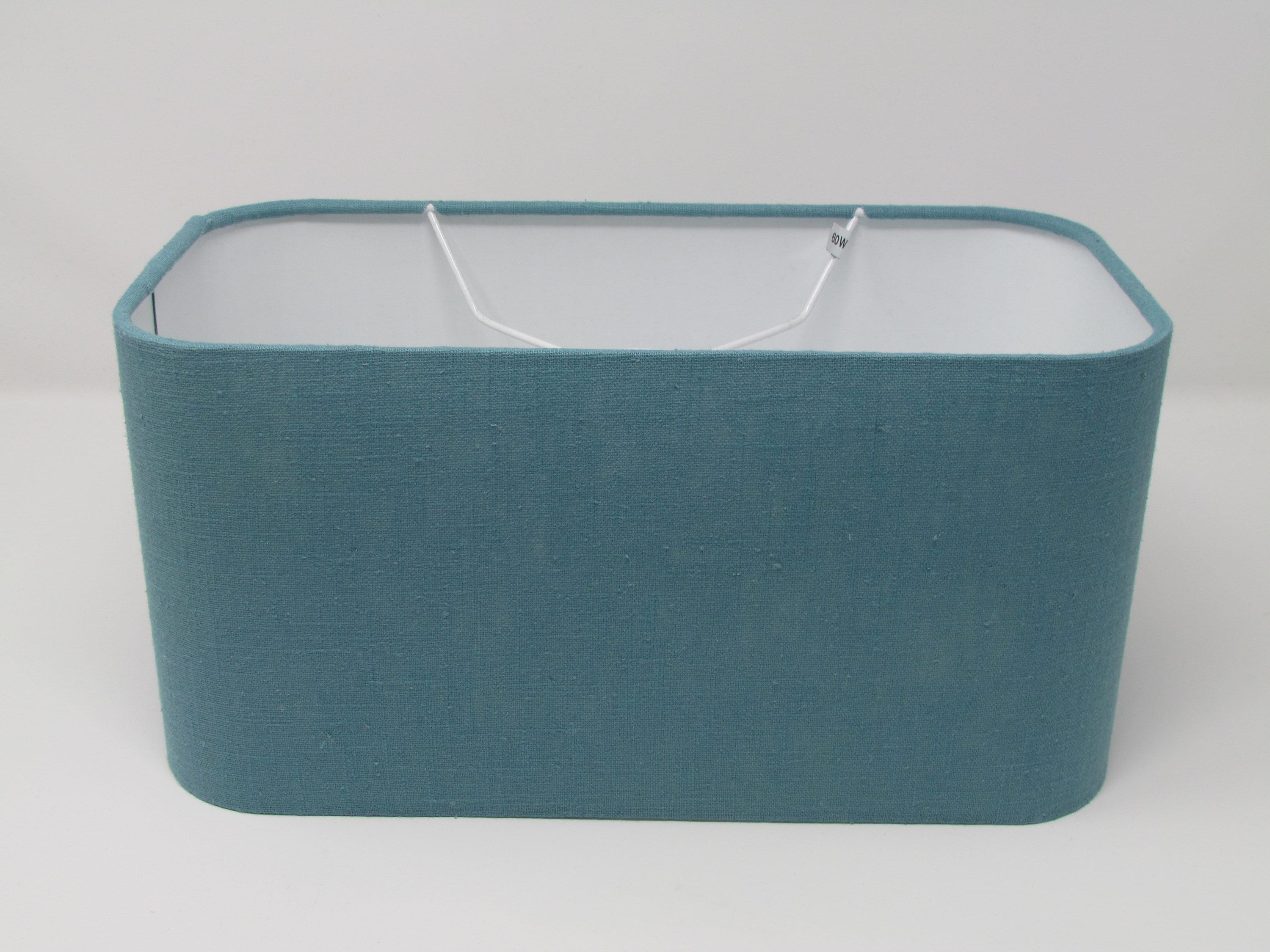 Rounded Rectangle Rectangular Lampshade Light Shade Teal Linen | Etsy