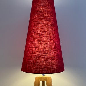 Dark Red Textured 100% Linen Extra Tall Tapered Cone Lampshade - Etsy UK