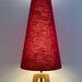 Dark Red Textured 100% Linen Extra Tall Tapered Cone Lampshade - Etsy UK