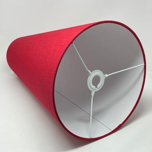 Dark Red Textured 100% Linen Extra Tall Tapered Cone Lampshade - Etsy UK
