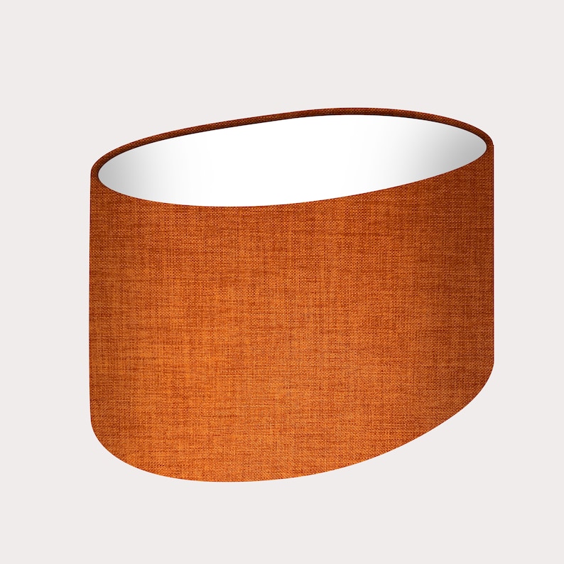Oval Rounded Lampshade Light Shade Burnt Orange Textured Woven - Etsy