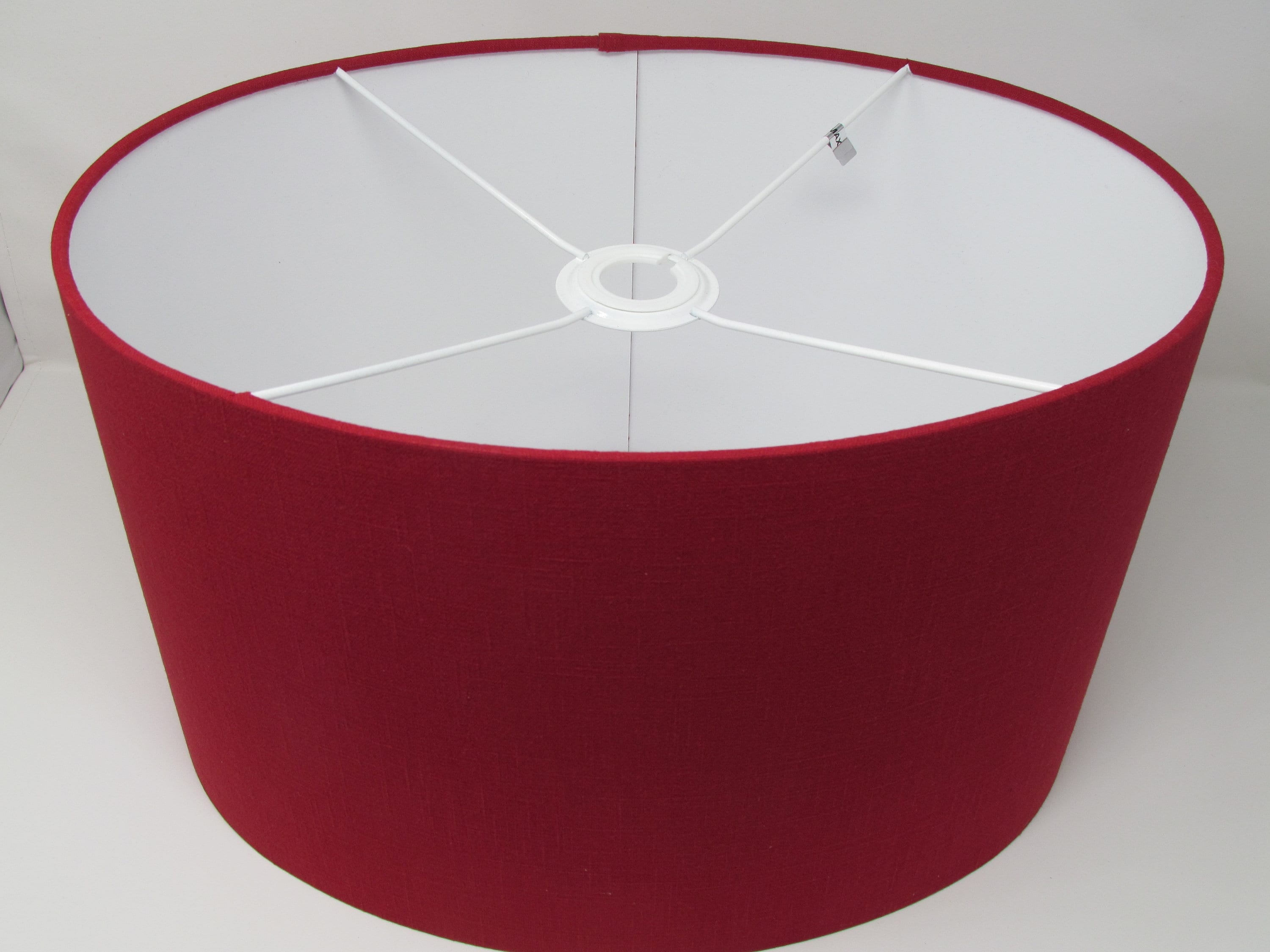Dark Red Textured 100% Linen Oval Lampshade - Etsy