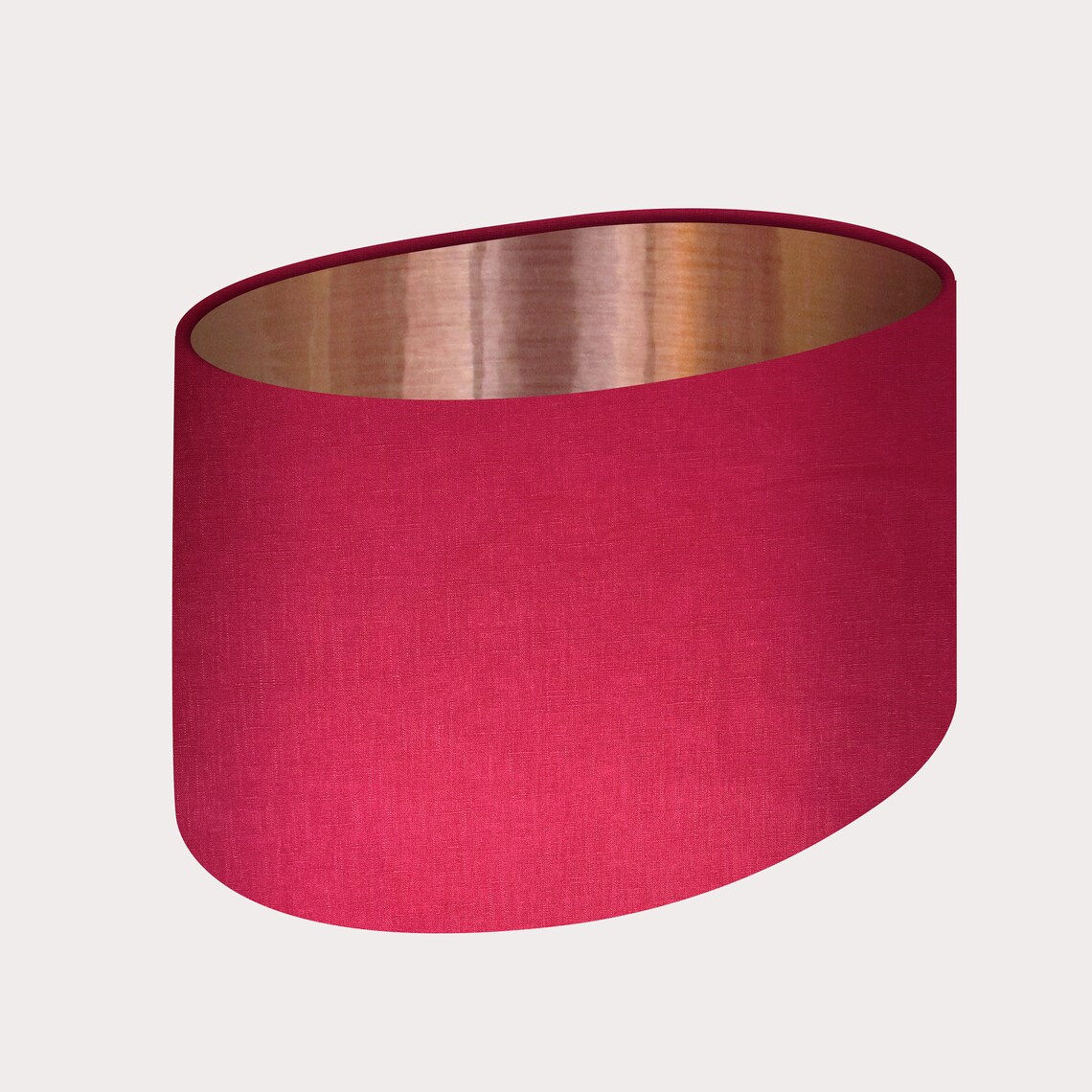 Oval Rounded Lampshade Light Shade Raspberry Pink 100% | Etsy