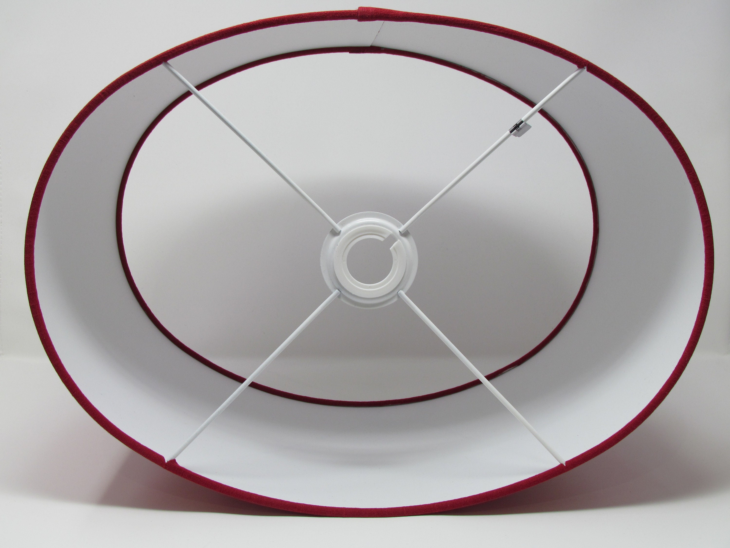 Oval Rounded Lampshade Light Shade Deep Lipstick Red 100% - Etsy