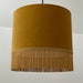 Mustard Yellow Velvet With Fringing Drum Lampshade - Etsy UK