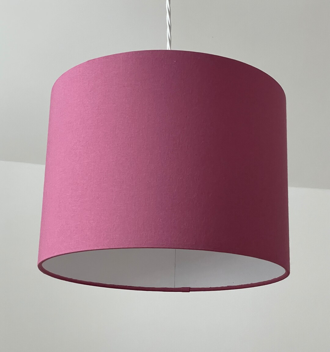 Dusky Pink Cotton Drum Lampshade - Etsy UK