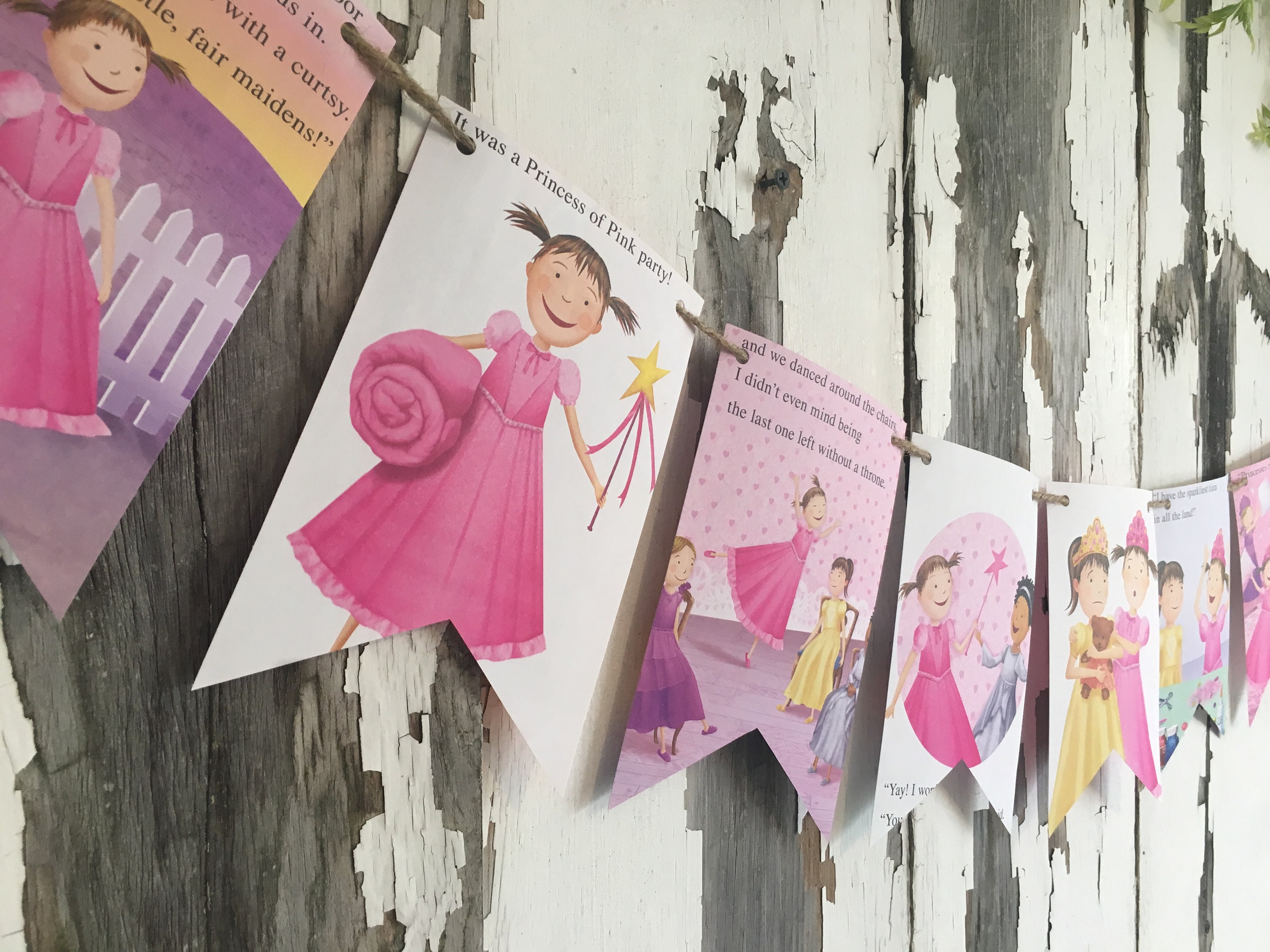 PINKALICIOUS Book Page Banner Bunting Garland Party Decoration - Etsy