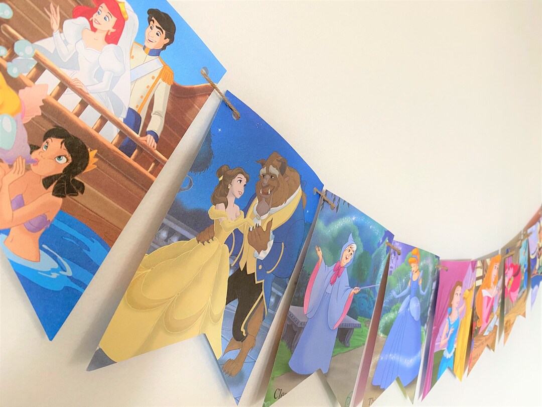 PRINCESS Book Page Banner Bunting Garland Decoration PRINCESSES the ...
