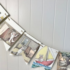 WHERE the WILD THINGS Are Book Page Banner Garland Bunting Sign ...