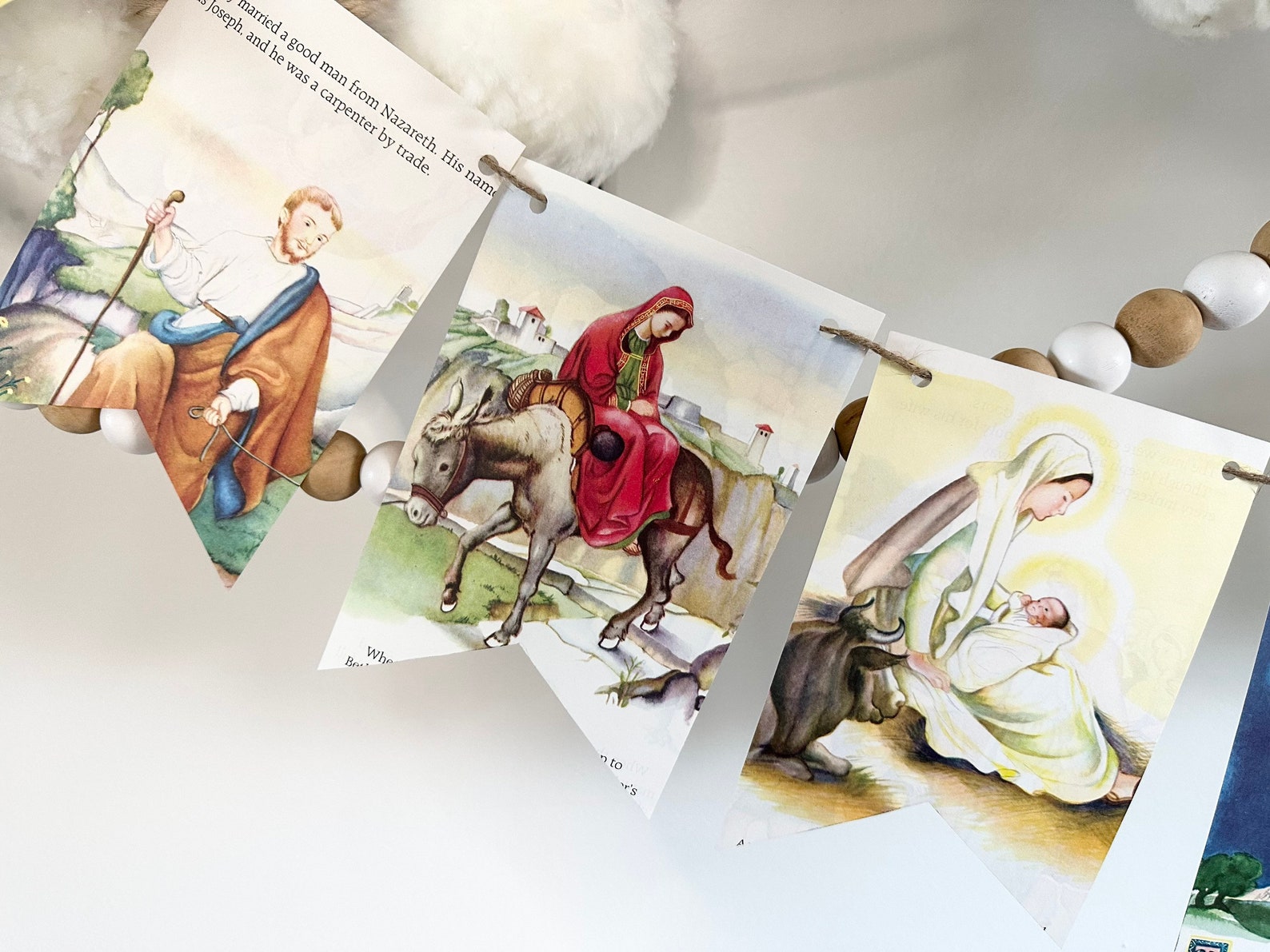 The Christmas Story Book Page Banner Bunting Garland Sign - Etsy