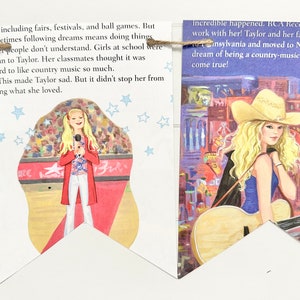 Taylor Swift Book Page Banner Bunting Garland Birthday Party Decor ...
