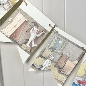 WHERE the WILD THINGS Are Book Page Banner Garland Bunting Sign ...