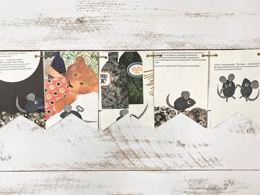 Alexander the Mouse Book Page Banner Bunting Garland Party Home Decor ...