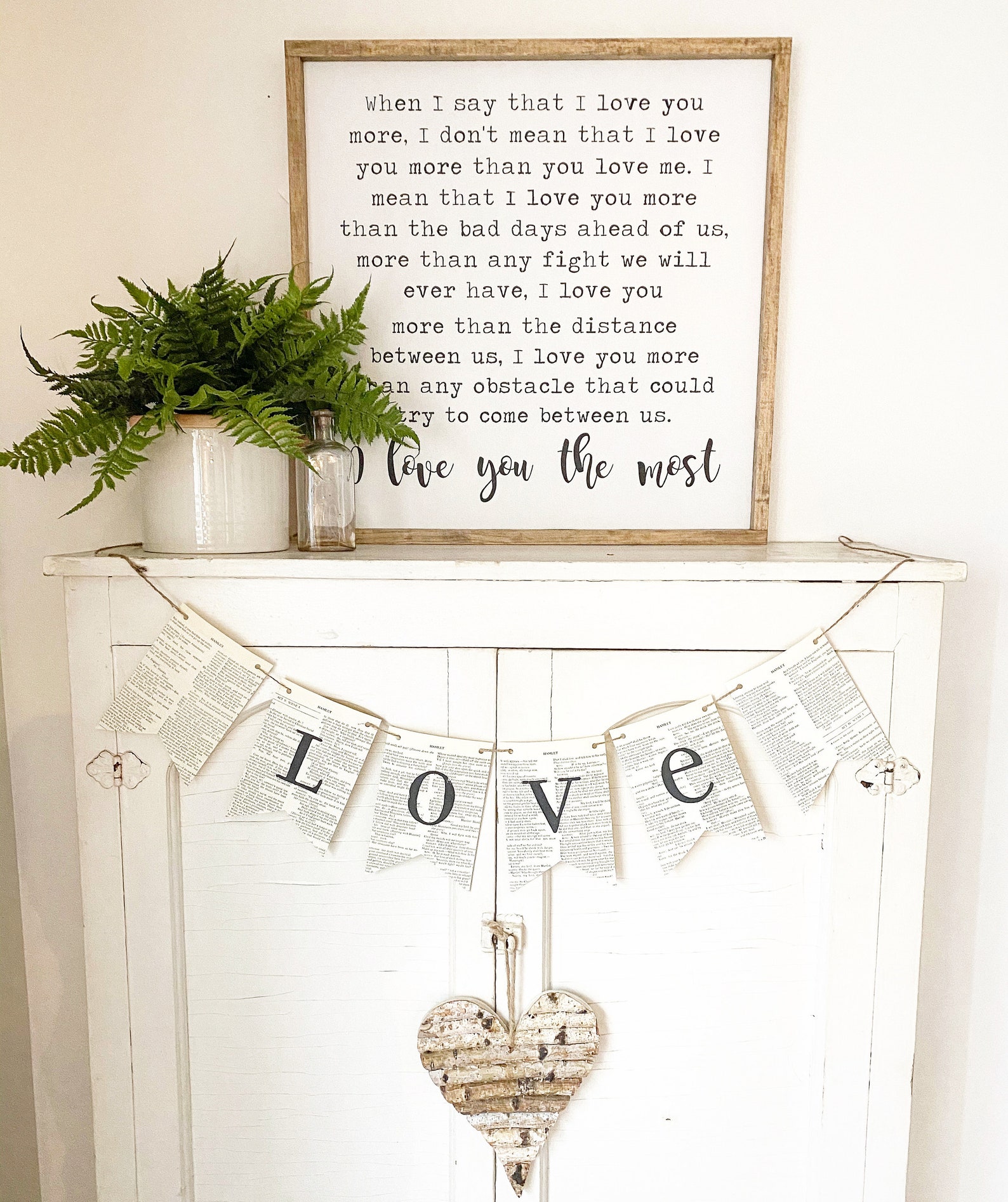 LOVE Book Page Banner Paper Garland Bunting Sign WEDDING - Etsy