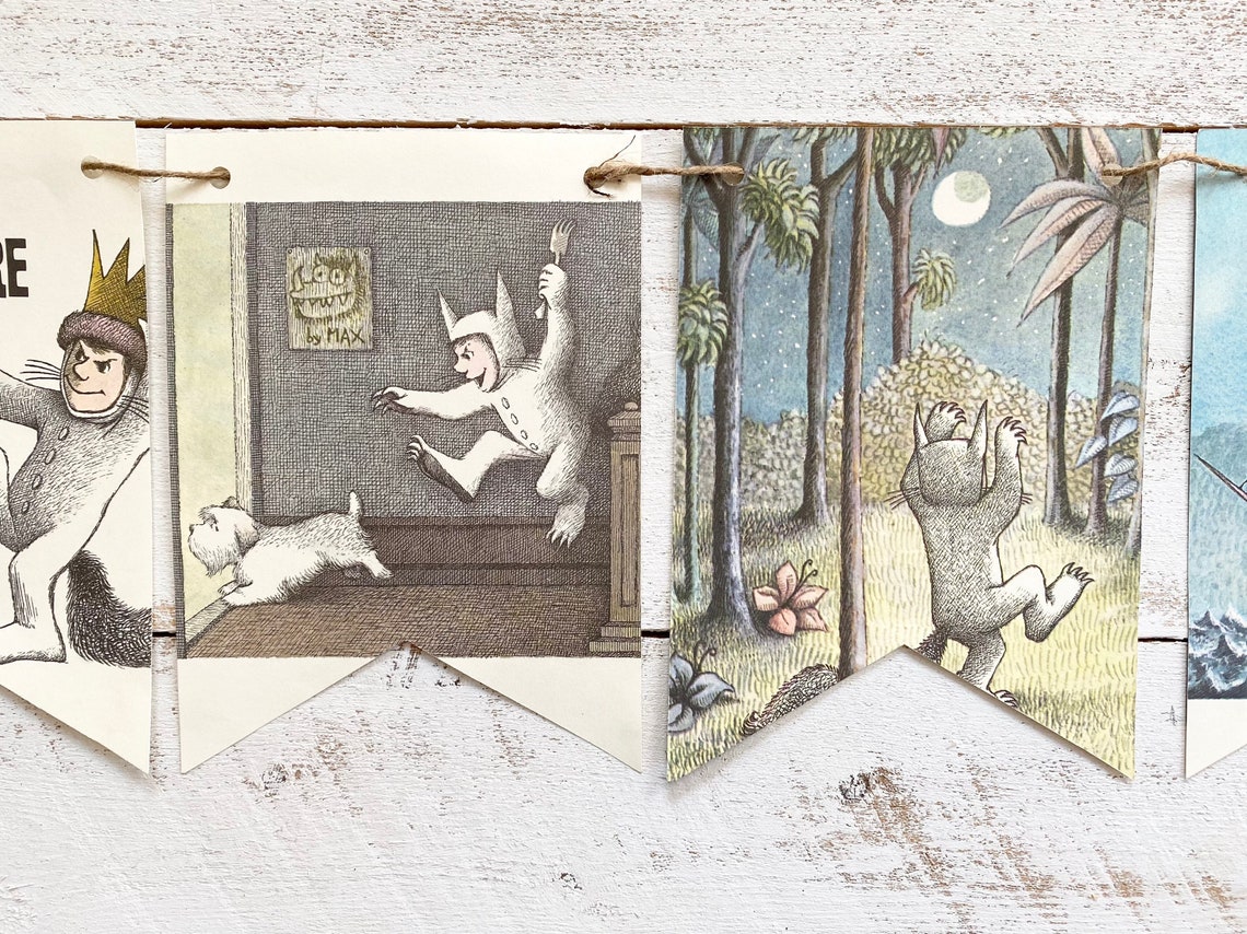 WHERE the WILD THINGS Are Book Page Banner Garland Bunting - Etsy