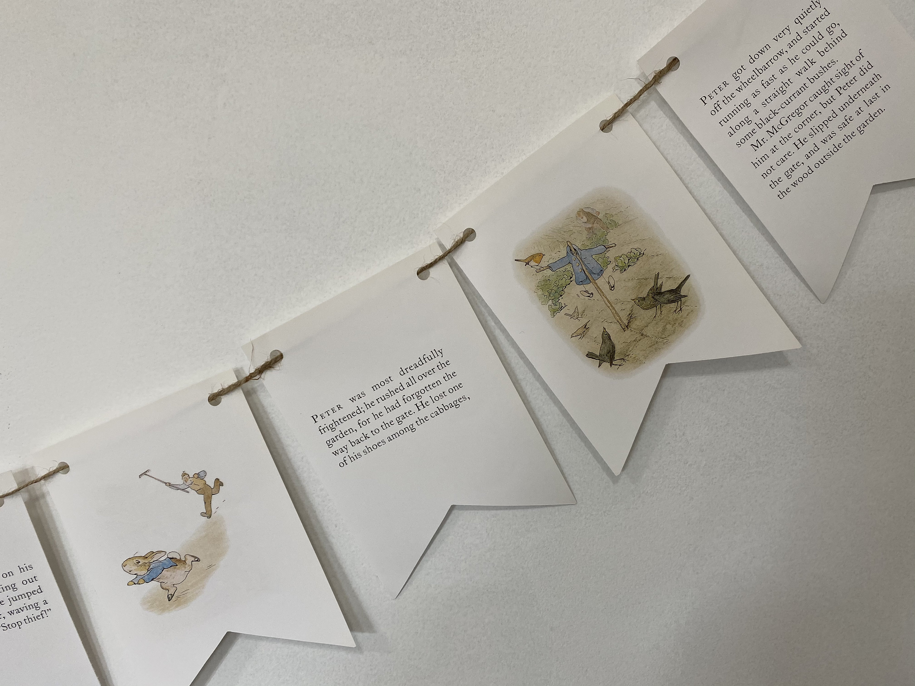 PETER RABBIT Book Page Banner Bunting Garland Spring Decor | Etsy