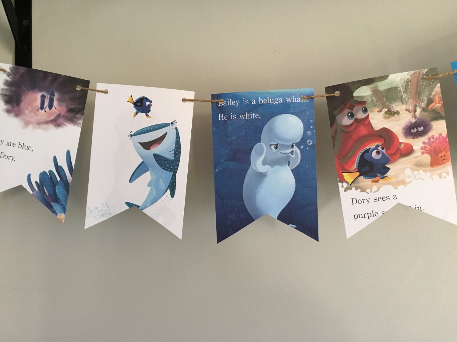 FINDING DORY NEMO Book Page Banner Bunting Garland Decoration | Etsy
