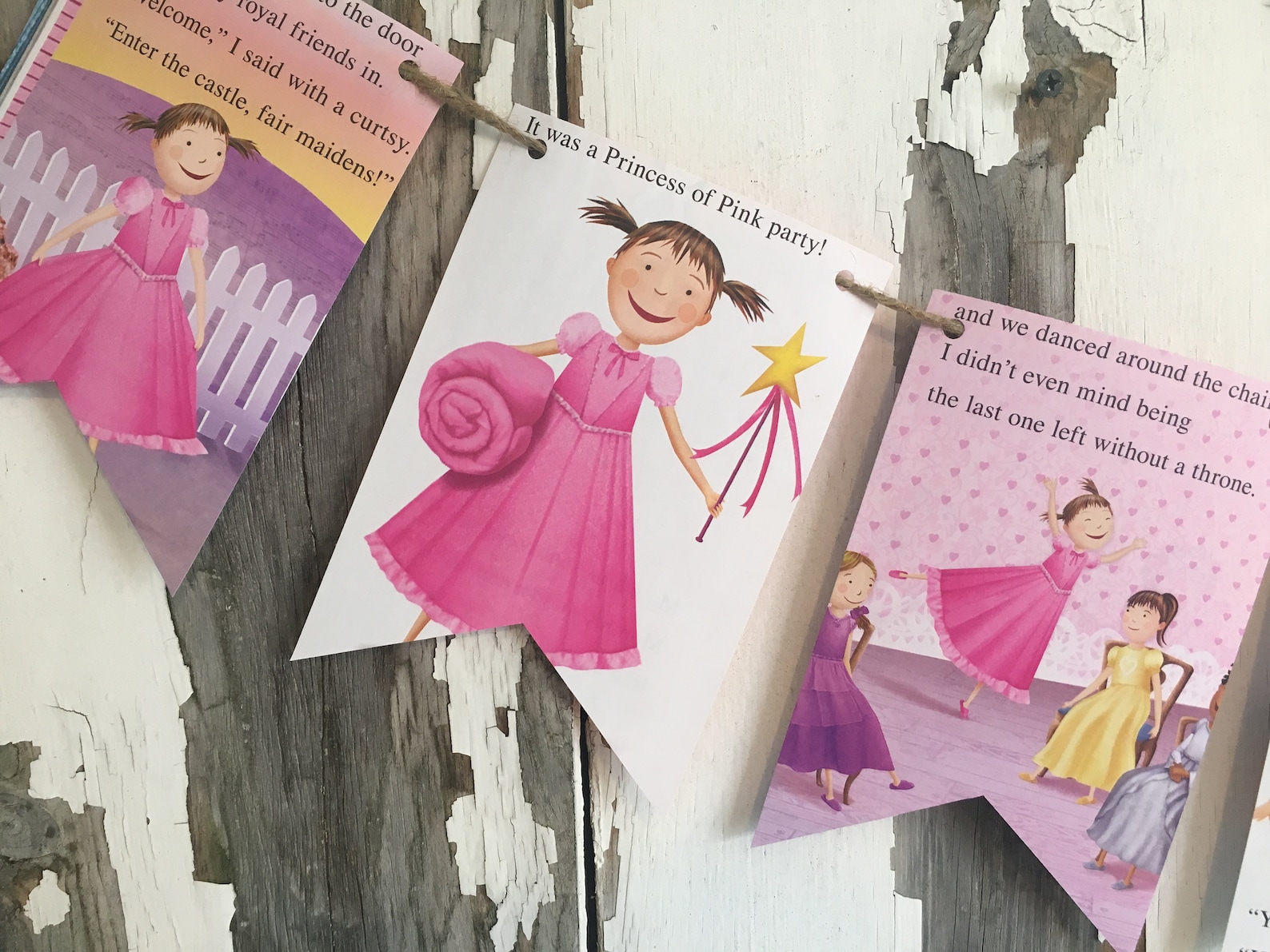 PINKALICIOUS Book Page Banner Bunting Garland Party Decoration - Etsy