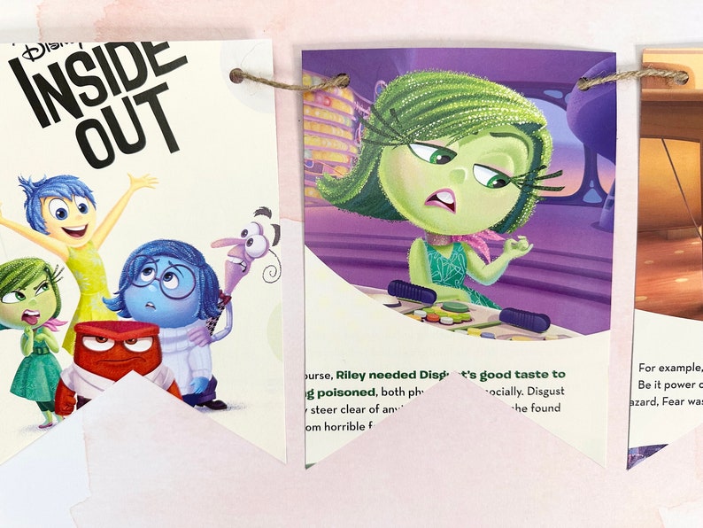 Inside Out Book Page Banner Bunting Garland Birthday Party Decor ...